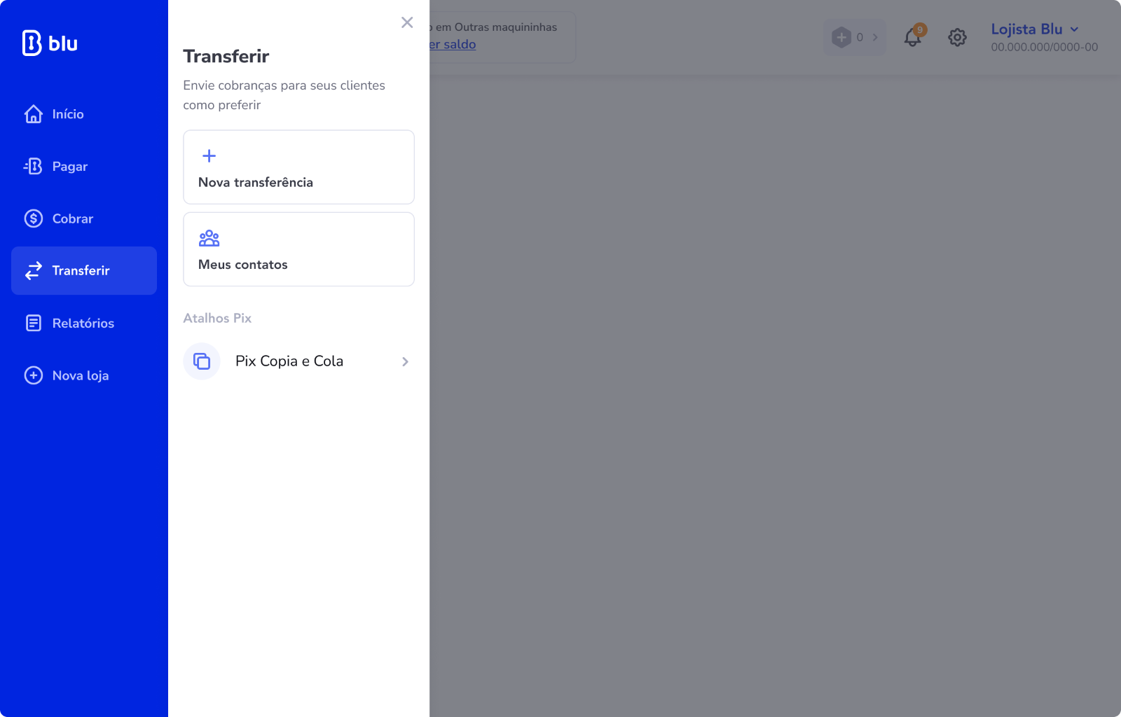 Conheça o novo menu da sua Conta Digital Blu