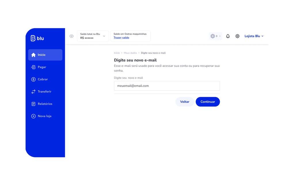 Como alterar suas informações de cadastro na sua Conta Digital Blu?